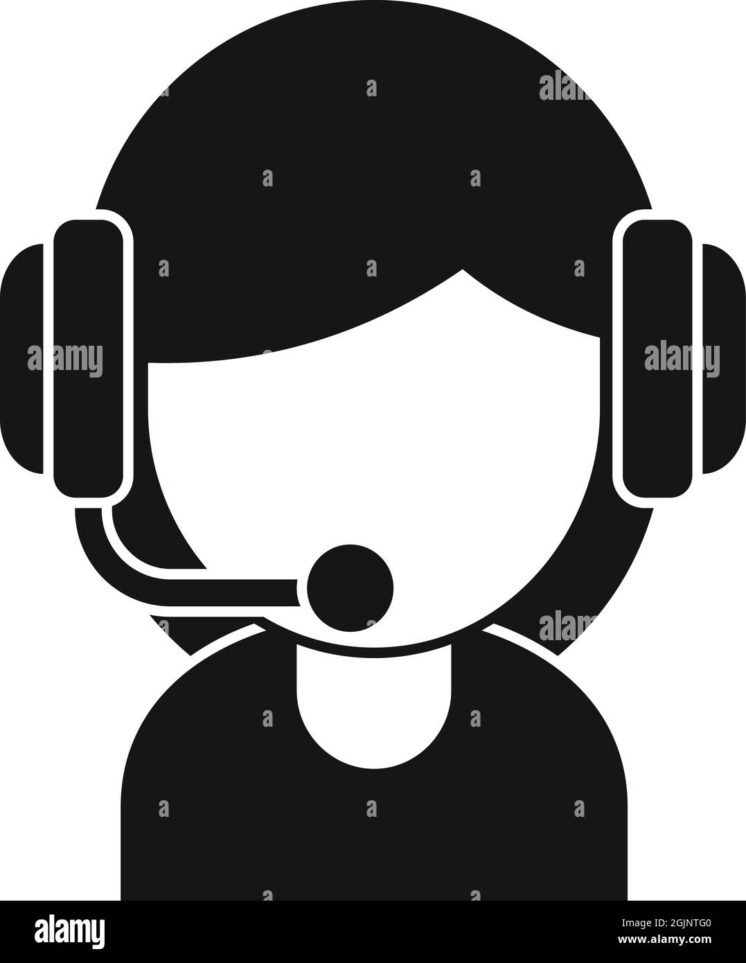 Girl streamer icon simple vector. Live stream Stock Vector Image & Art ...