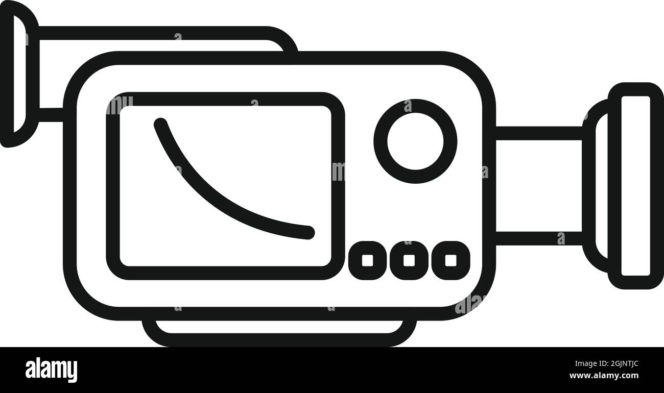 Tv camera icon outline vector. Live video Stock Vector Image & Art - Alamy