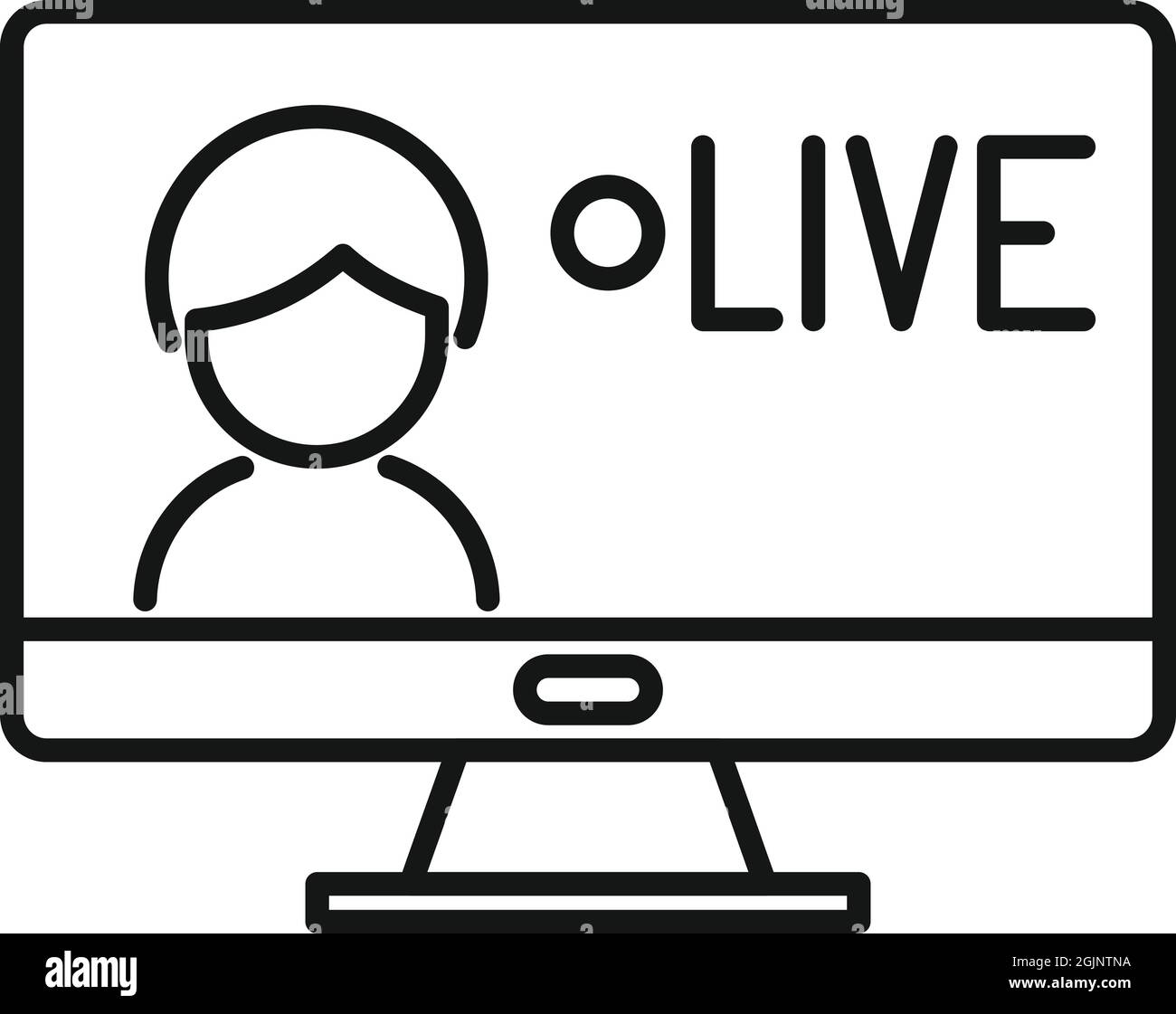 Live stream icon outline vector. Video online Stock Vector Image & Art ...