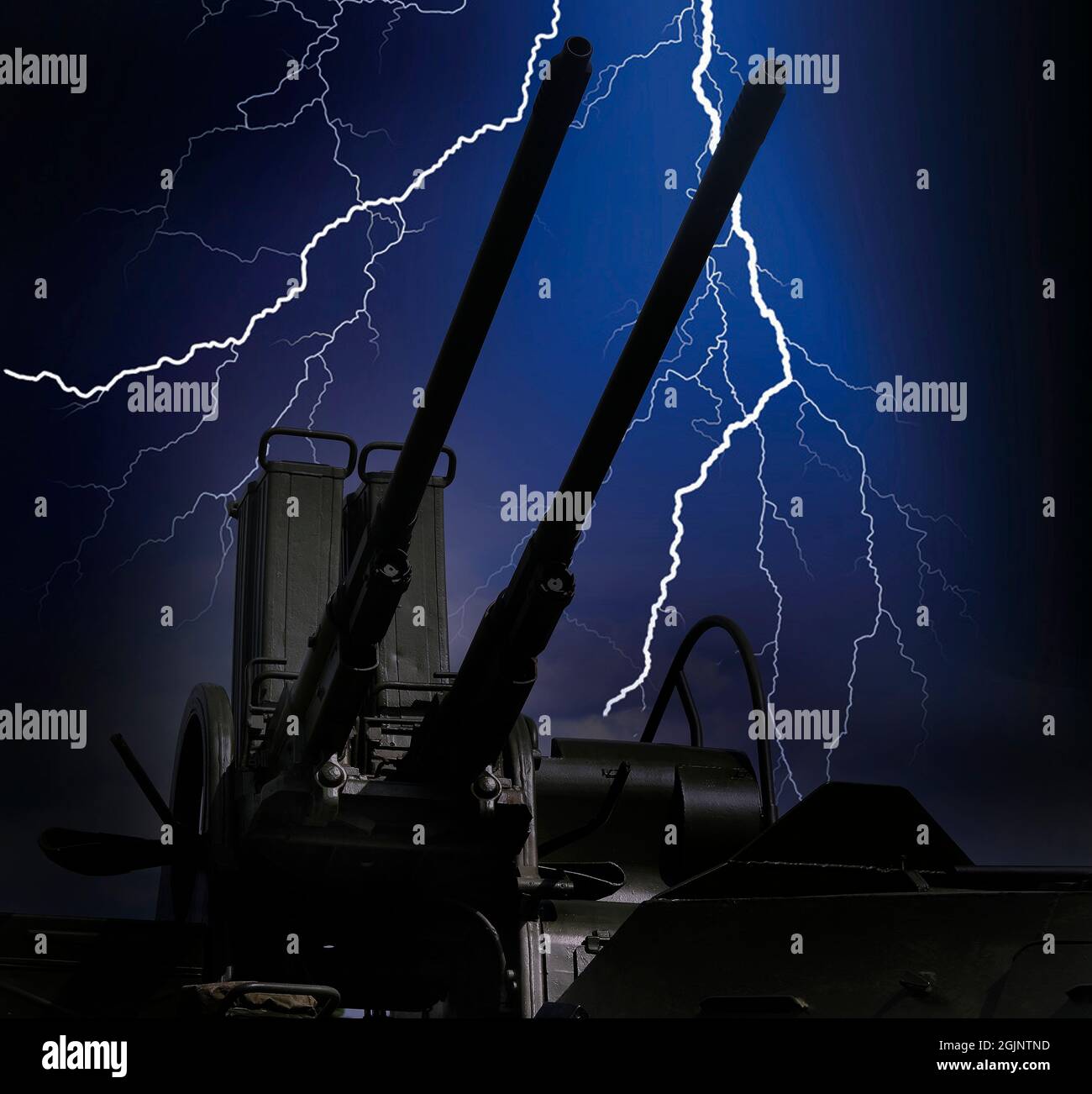 35mm anti-aircraft gun This anti-aircraft gun is automatically adjusted ...