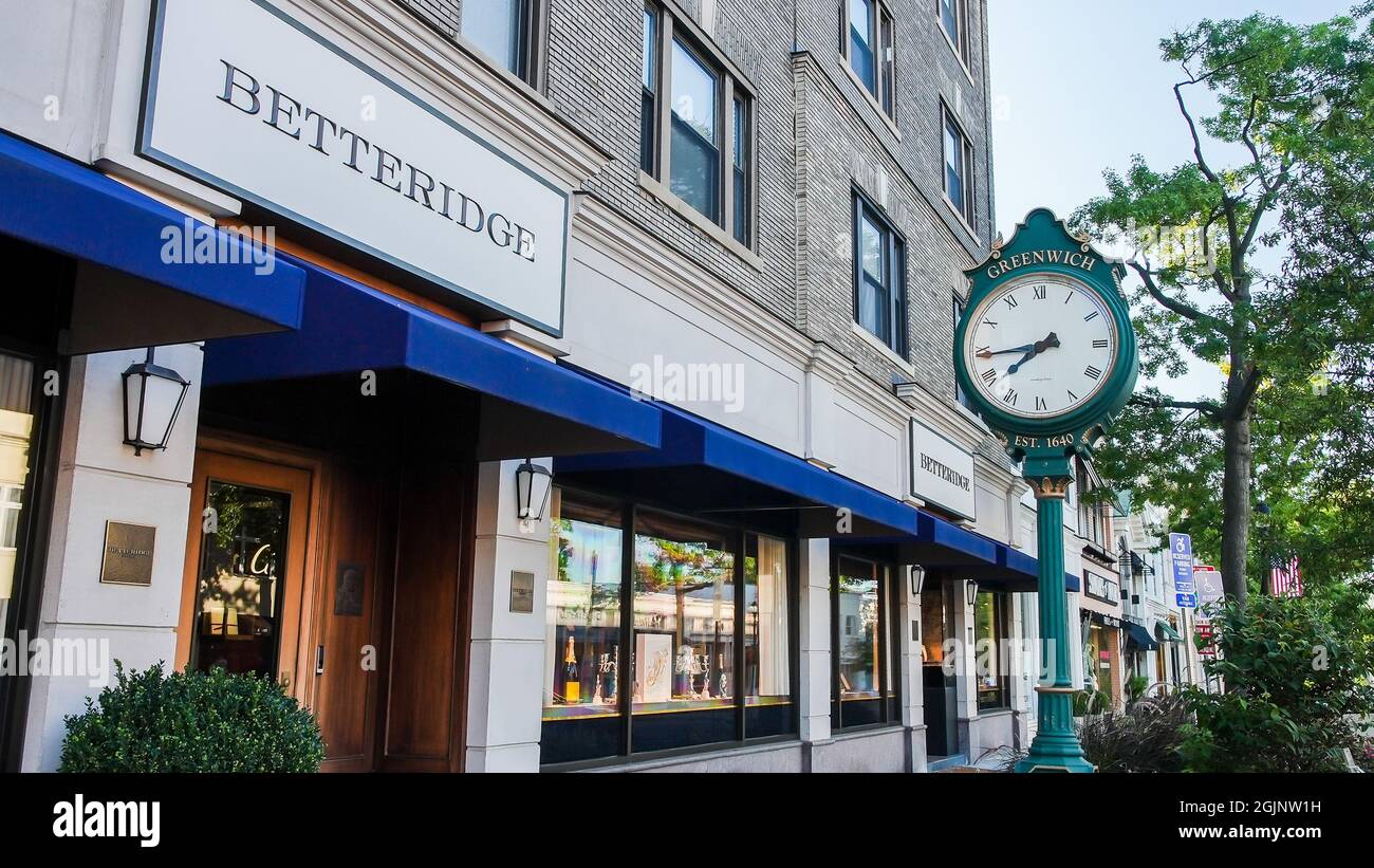 GREENWICH, CT, USA - SEPTEMBER 11, 2021: Betteridge store front located ...