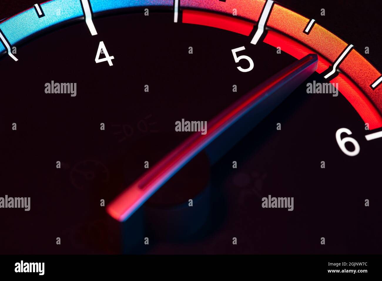 Rpm car odometer detail symbol of power and speed Stock Photo - Alamy