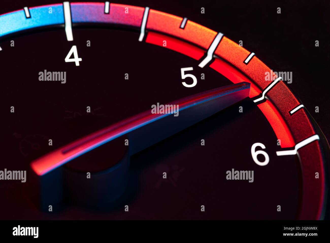 Rpm car odometer detail symbol of power and speed Stock Photo - Alamy