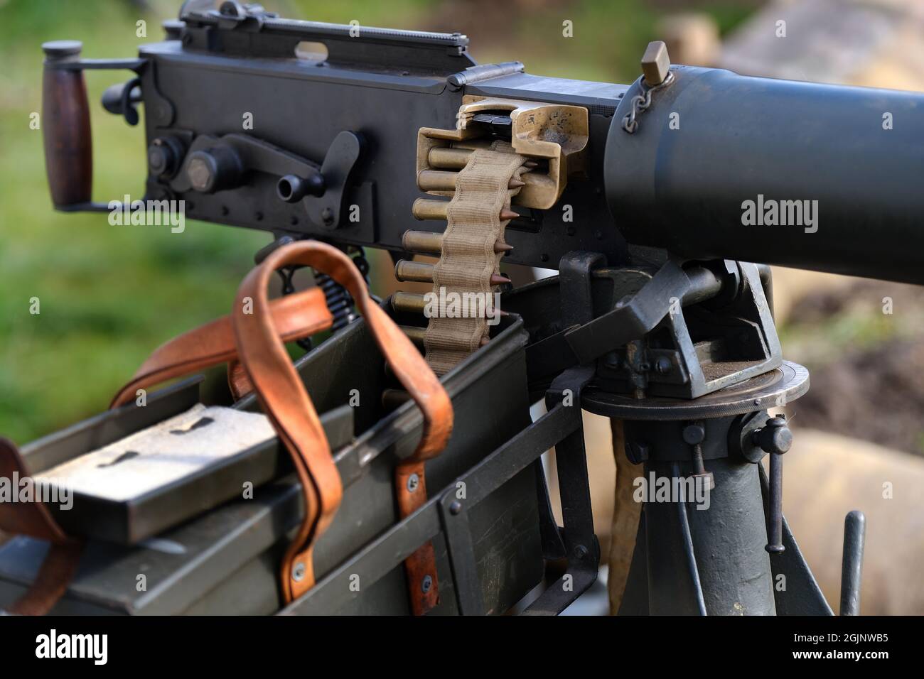Second world war machine gun Stock Photo - Alamy