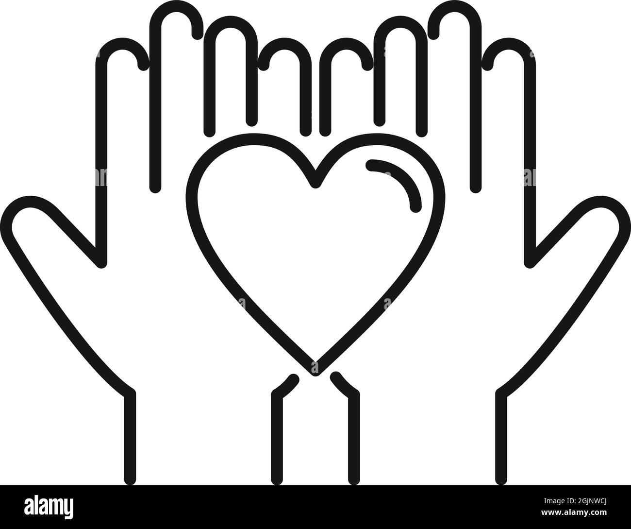 Trust keep heart icon outline vector. Love hand Stock Vector Image ... Trust keep heart icon outline vector. Love hand Stock Vector Image ...