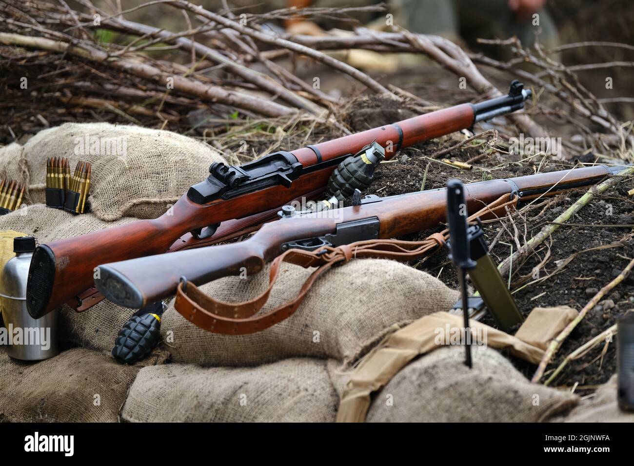 British army service rifle for both world wars. SMLE. Short magazine ...