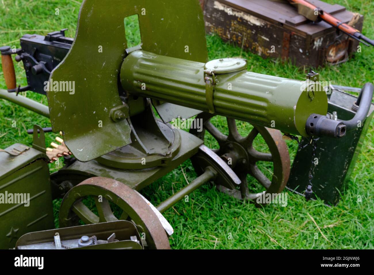 Second world war machine gun Stock Photo - Alamy