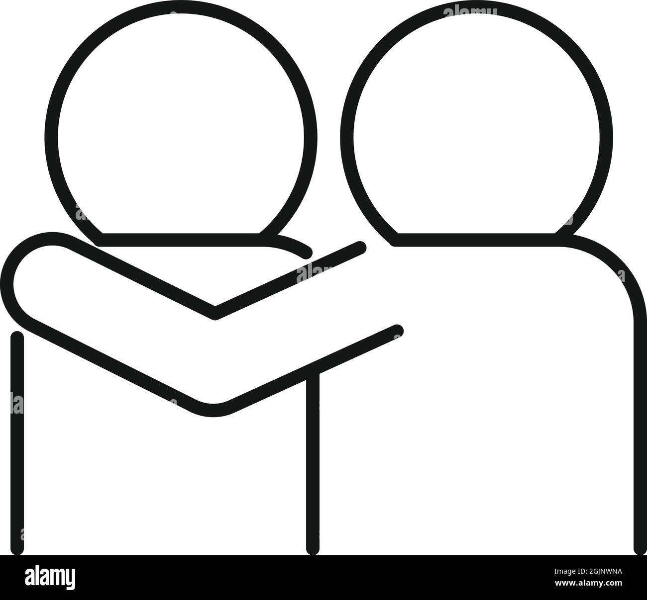 Trust team icon outline vector. Job partnership Stock Vector Image ...