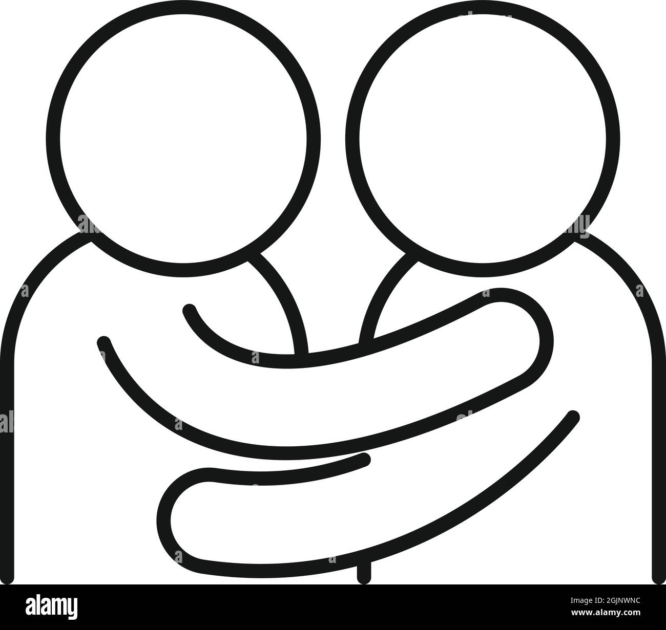 Trust icon outline vector. Hand deal Stock Vector Image & Art - Alamy