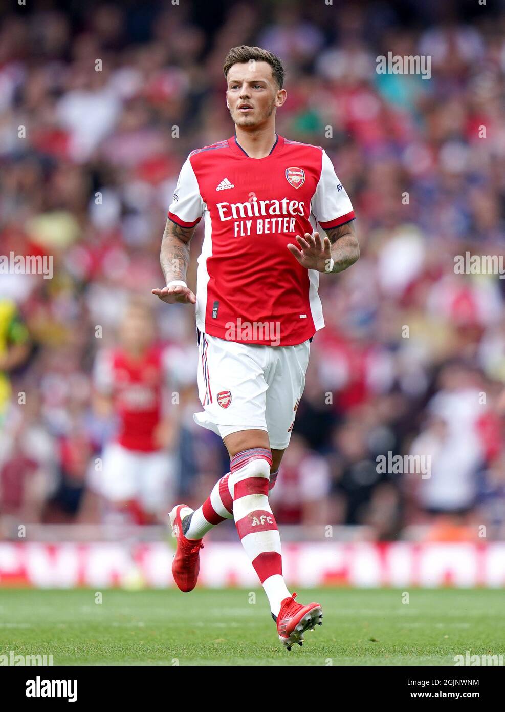 Arsenal's Ben White during the Premier League match at The Emirates ...
