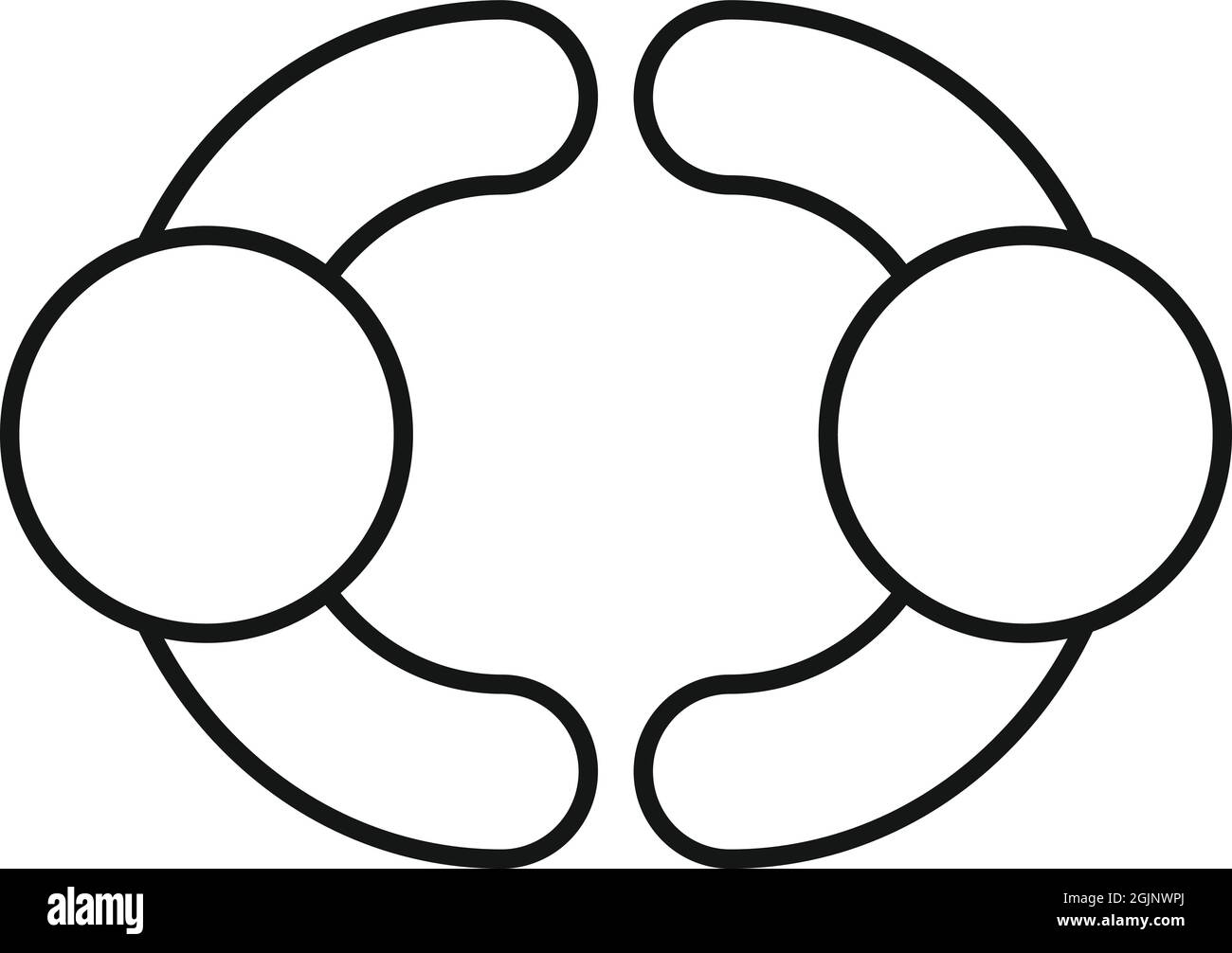 Trust partnership icon outline vector. Work partner Stock Vector Image ...