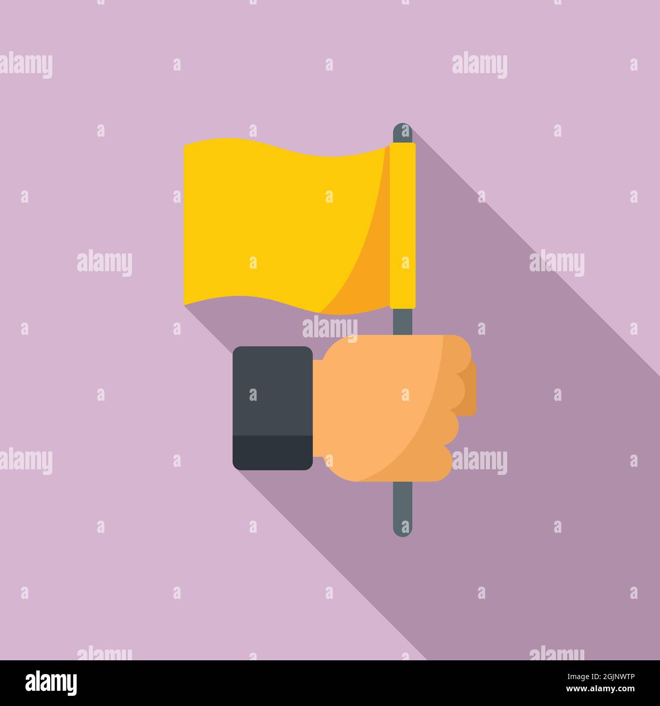 Referee flag icon flat vector. Soccer sport Stock Vector Image & Art ...