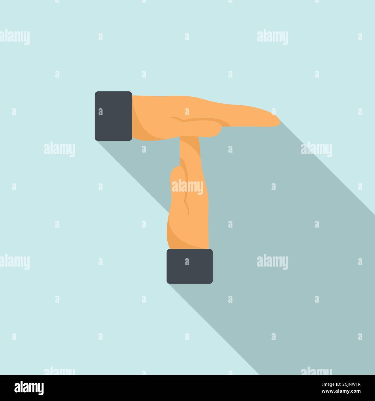 Referee time out sign icon flat vector. Soccer card Stock Vector Image ...