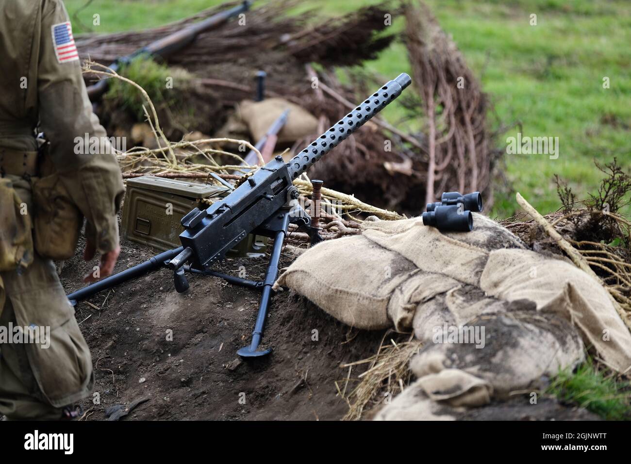 Second world war machine gun Stock Photo - Alamy
