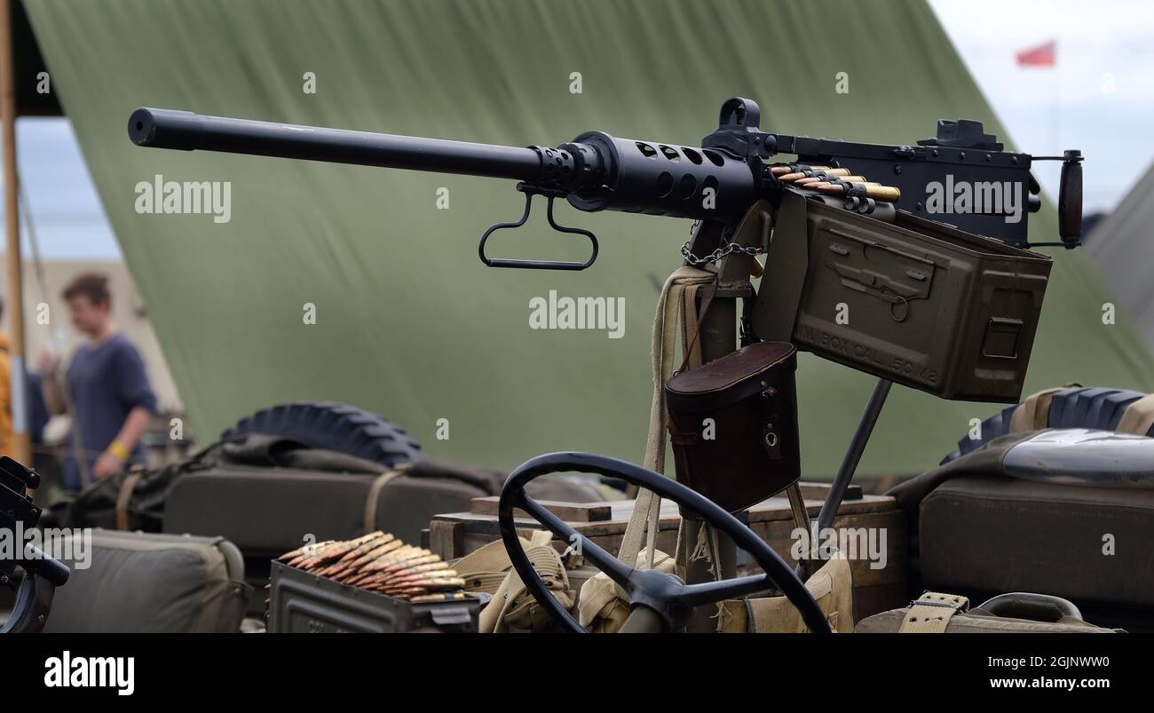 Second world war machine gun Stock Photo - Alamy