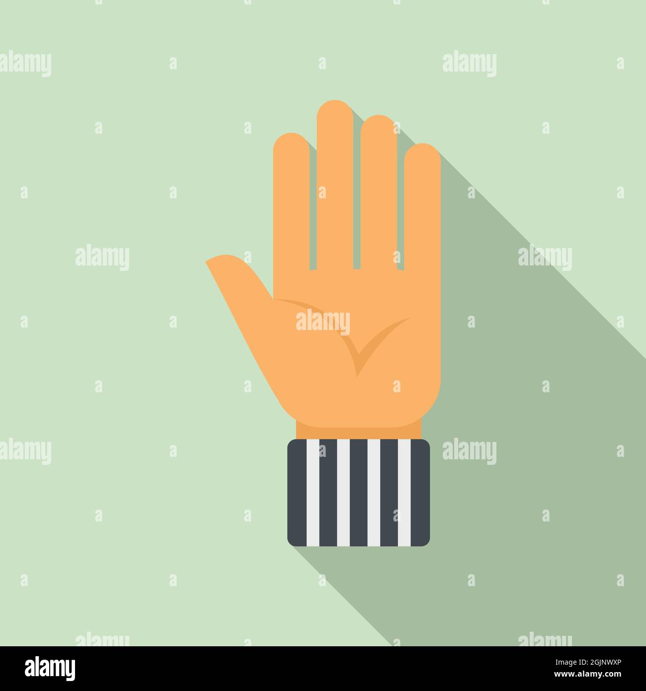 Referee hand icon flat vector. Game judge Stock Vector Image & Art - Alamy
