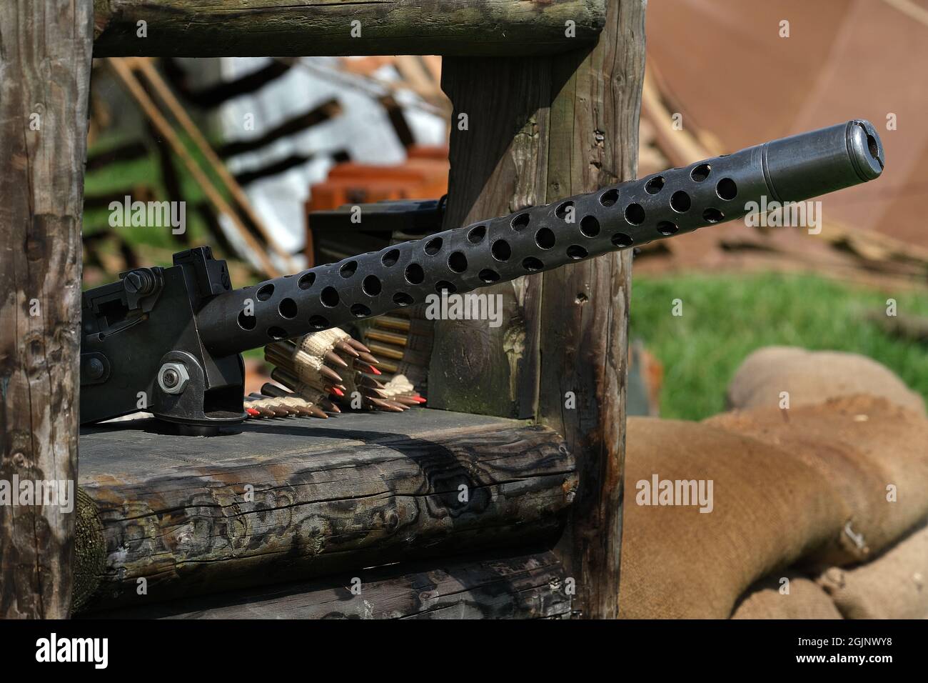 Second world war machine gun Stock Photo - Alamy
