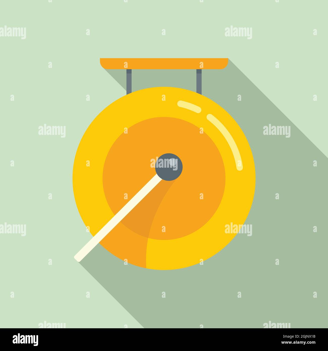 Signal gong icon flat vector. Asian bell Stock Vector Image & Art - Alamy