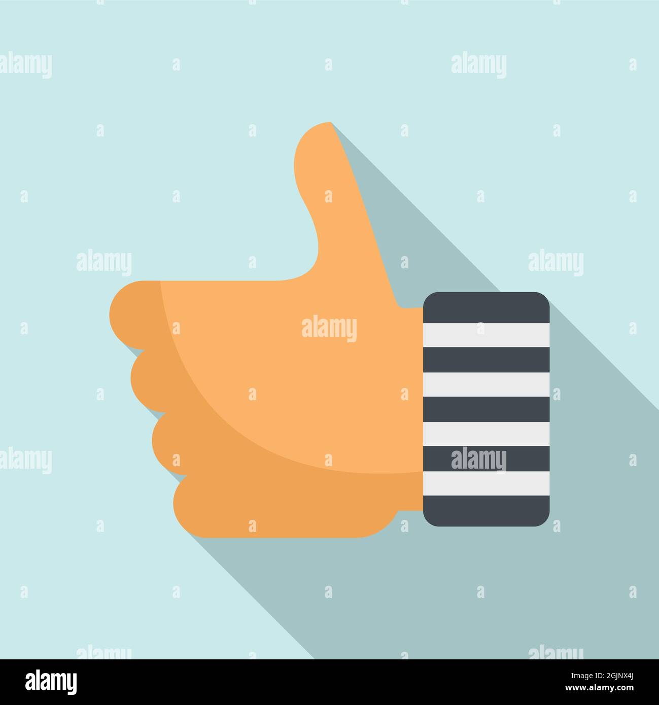 Referee thumb up icon flat vector. Soccer judge Stock Vector Image ...