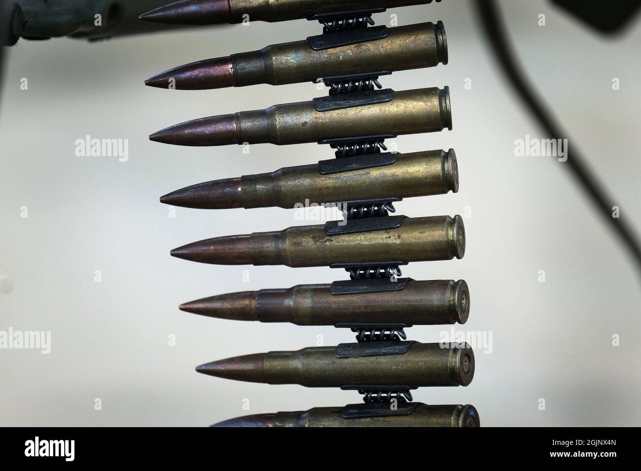 Second world war machine gun ammunition Stock Photo - Alamy