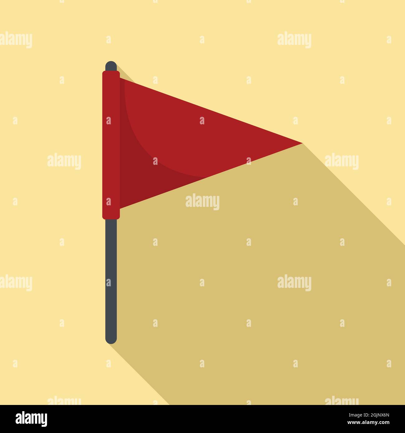 Red Triangle Flag Icon