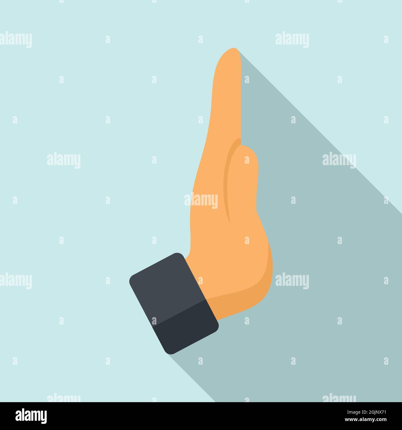 Referee stop sign icon flat vector. Arm penalty Stock Vector Image ...