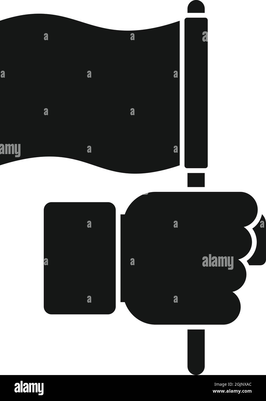 Referee flag icon simple vector. Soccer sport Stock Vector Image & Art ...