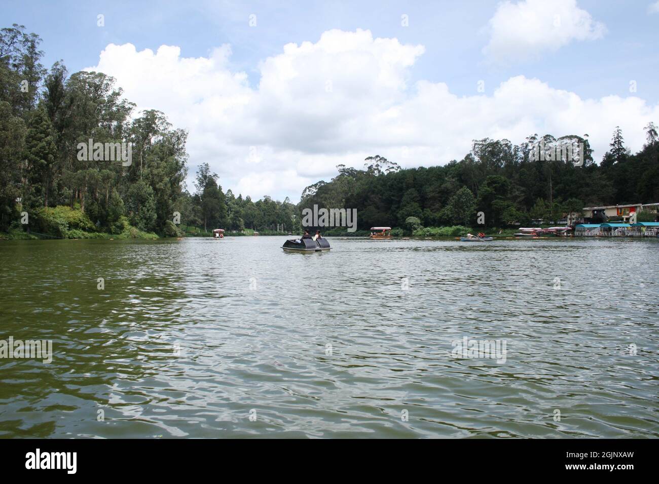 Boating in the Ooty lake in the Nilgiri mountains Stock Photo - Alamy