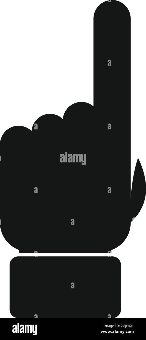 Referee finger sign icon simple vector. Penalty judge Stock Vector ...