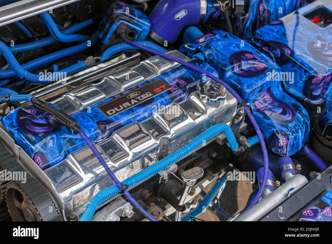 Ford Focus engine. The Bradford Classic 2021 Stock Photo - Alamy