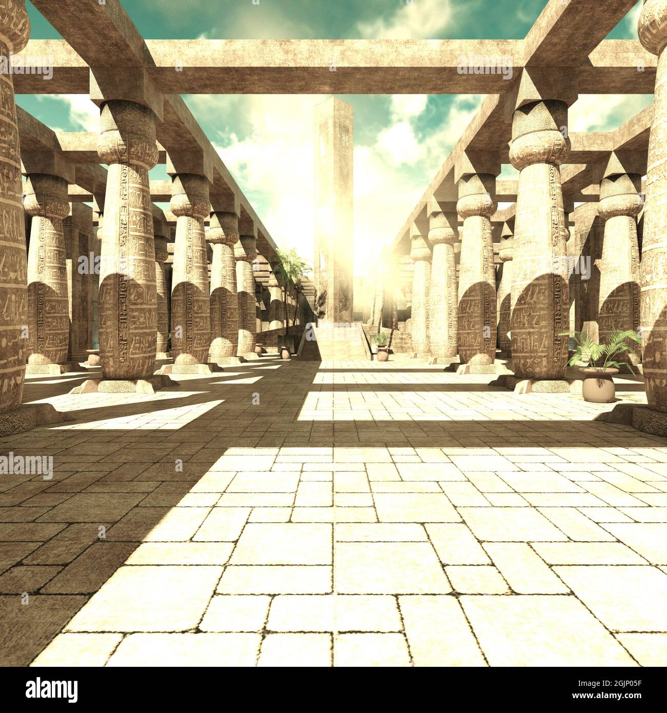 3d-illustration of ancient fantasy temple catacombs background Stock ...