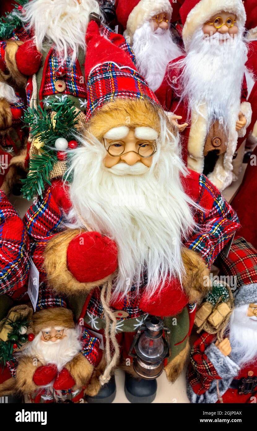 Large Father Christmas Toys on display Stock Photo - Alamy