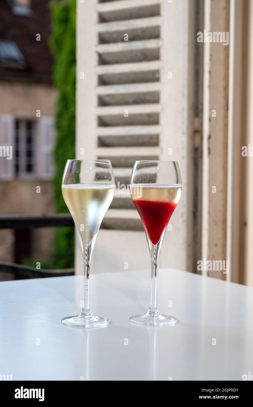 Kir Royale Champagne Cocktail High Resolution Stock Photography and ...