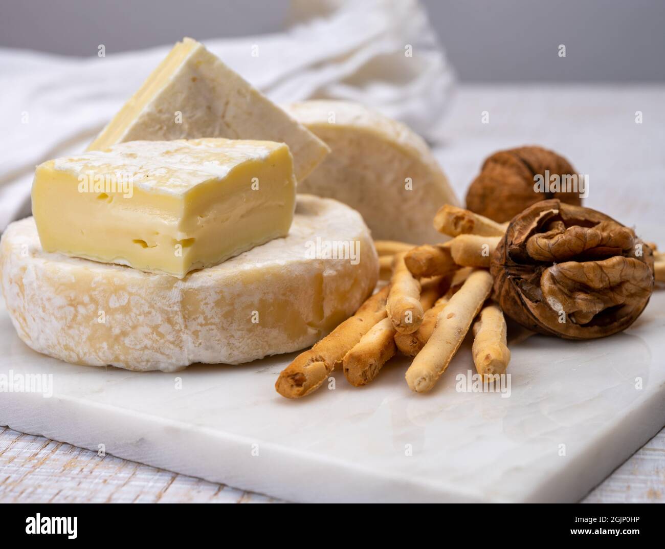 Cheese collection, fresh white soft cow cheese with mold from Swiss ...
