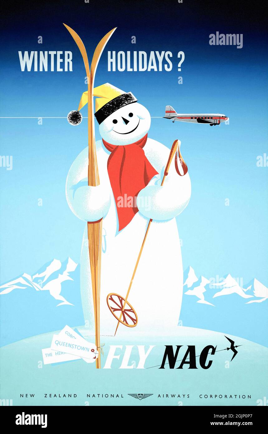 Winter holidays? Fly NAC by Linwood Anthony Lipanovic (1915-2003 ...