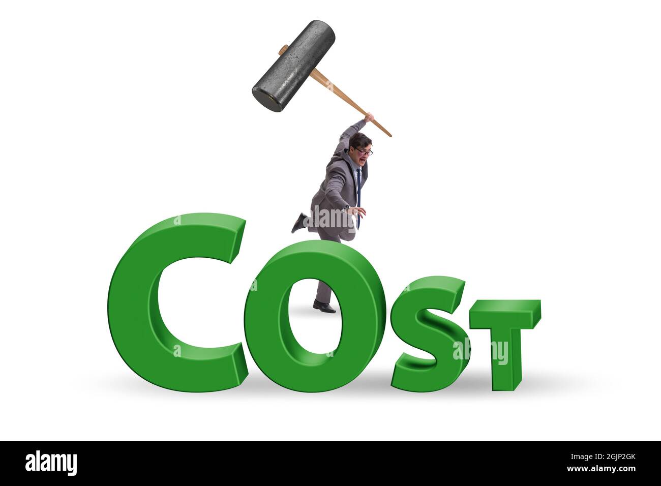 Cost optimisation concept with the falling costs Stock Photo - Alamy