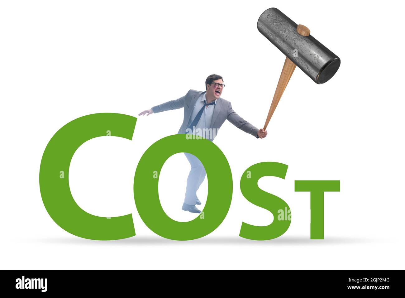 Cost optimisation concept with the falling costs Stock Photo - Alamy