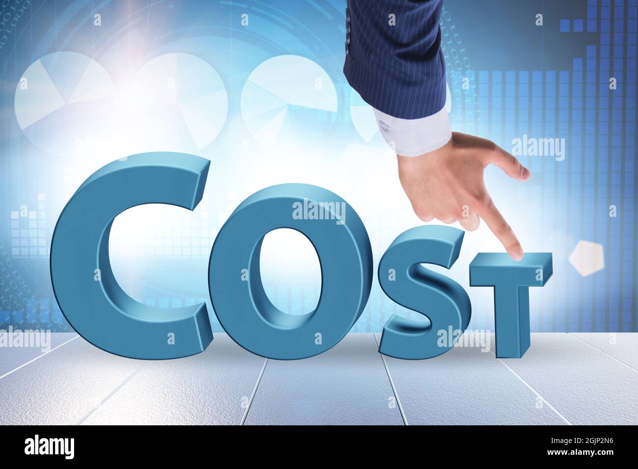 Cost optimisation concept with the falling costs Stock Photo - Alamy