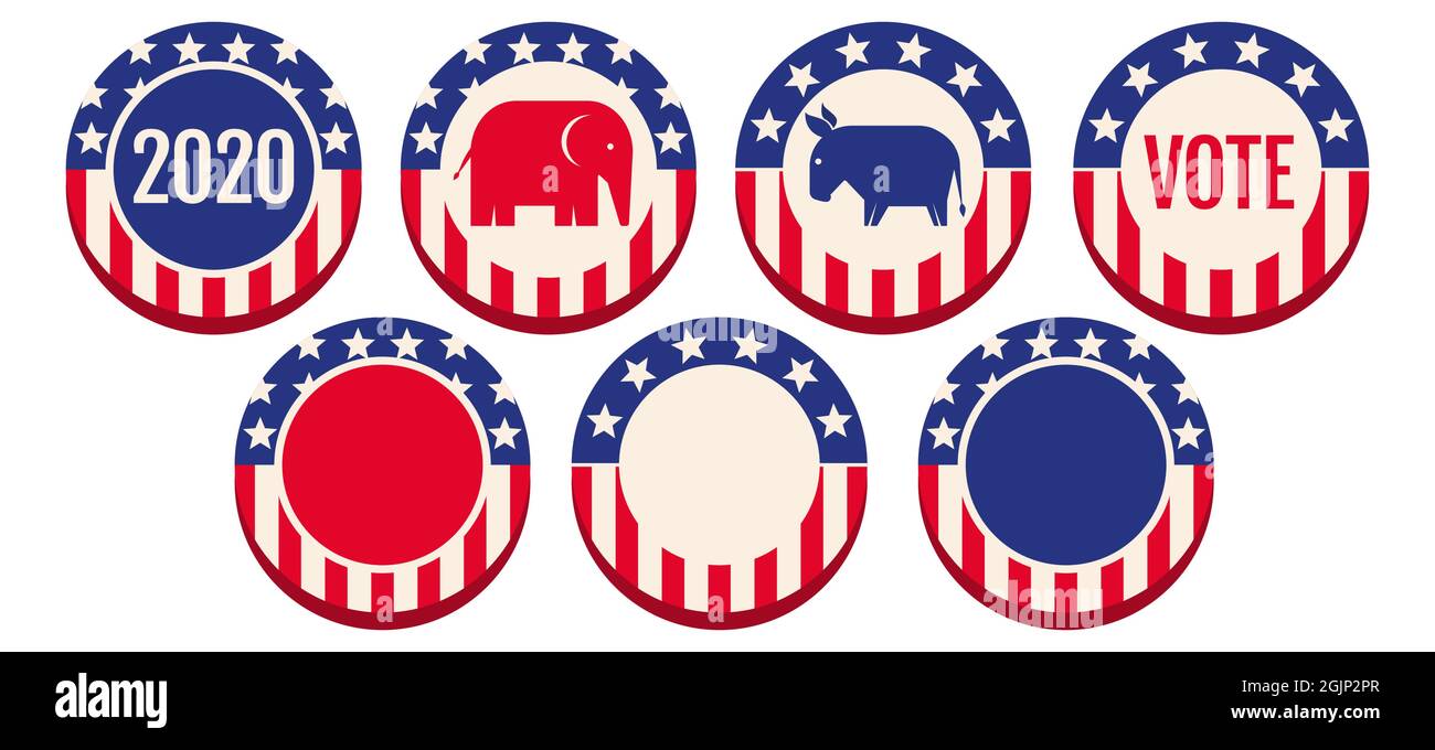 Vector vintage banners for 2024 presidential election in USA. Election ...