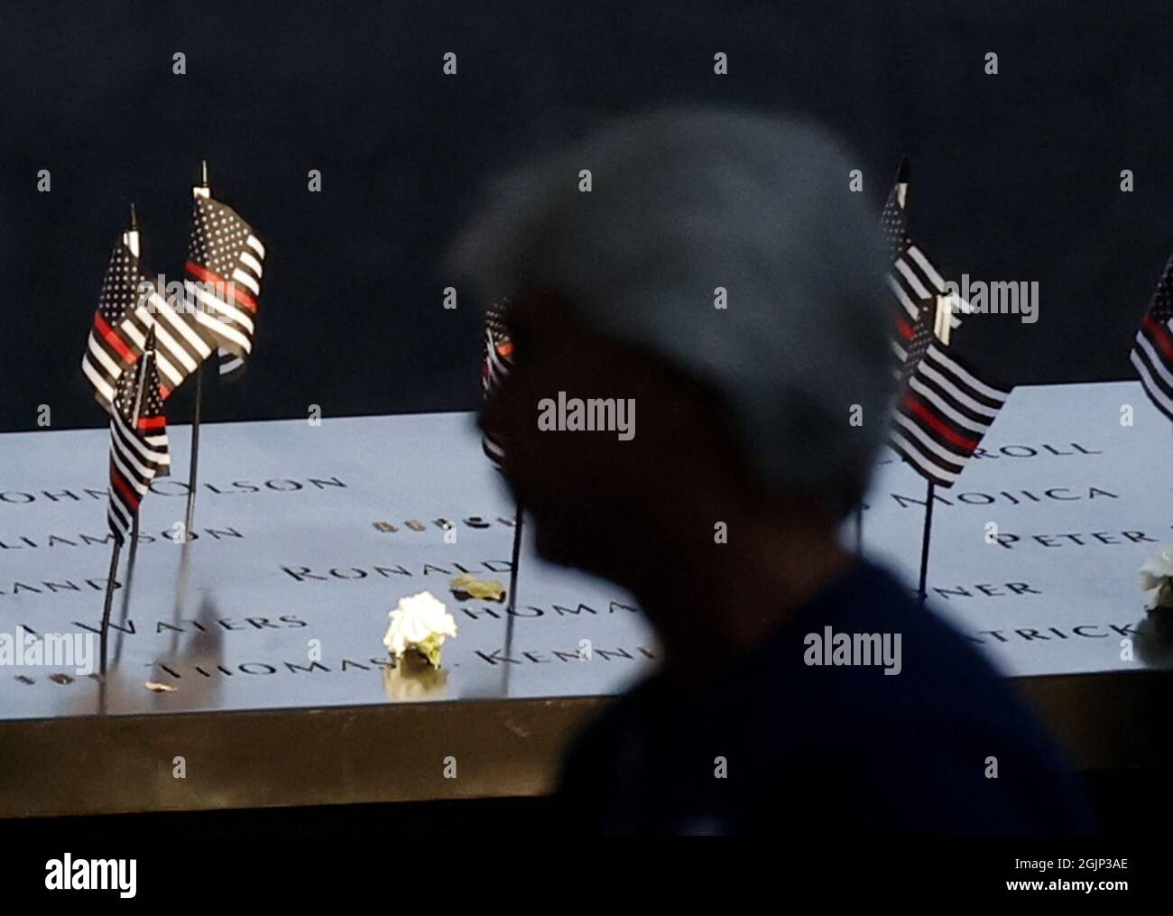 New York, United States. 11th Sep, 2021. American Flags decorate the ...