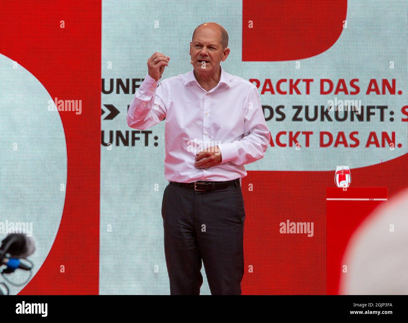 Worms, Germany. 11th Sep, 2021. Olaf Scholz, candidate for chancellor ...