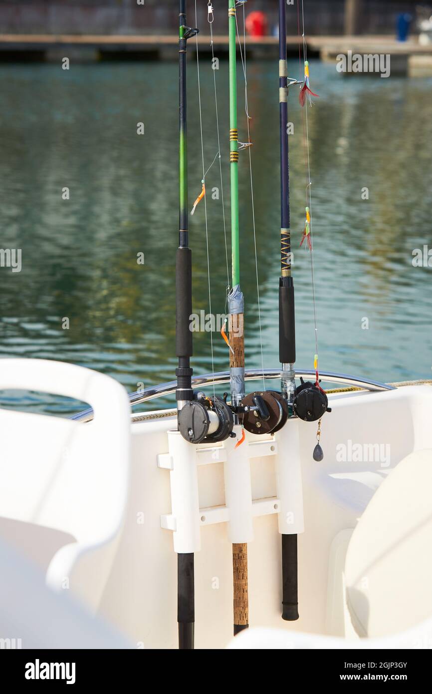Boat trolling fishing on mediterranean hi-res stock photography and ...