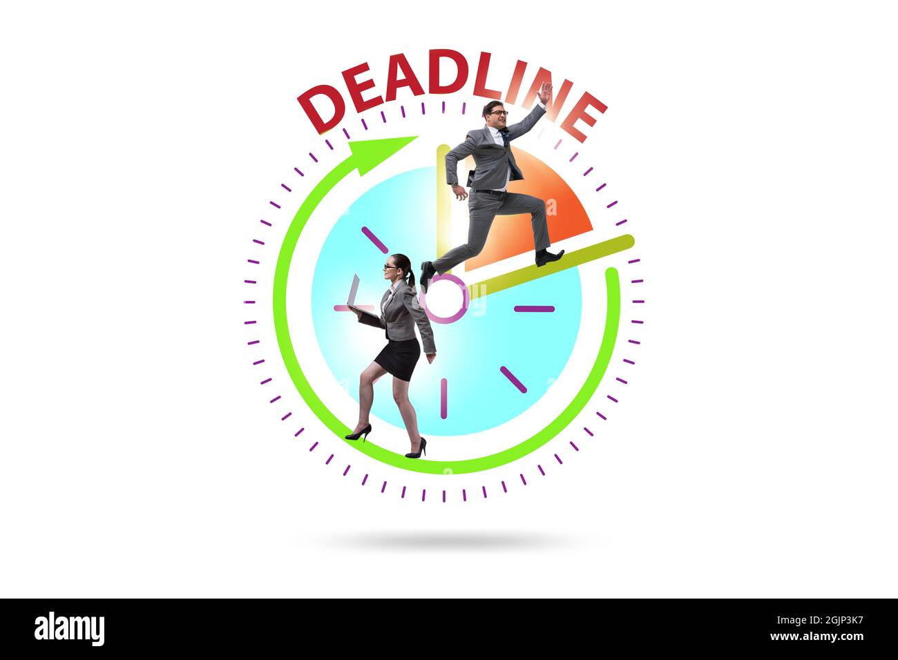 Woman and time passing Cut Out Stock Images & Pictures - Alamy