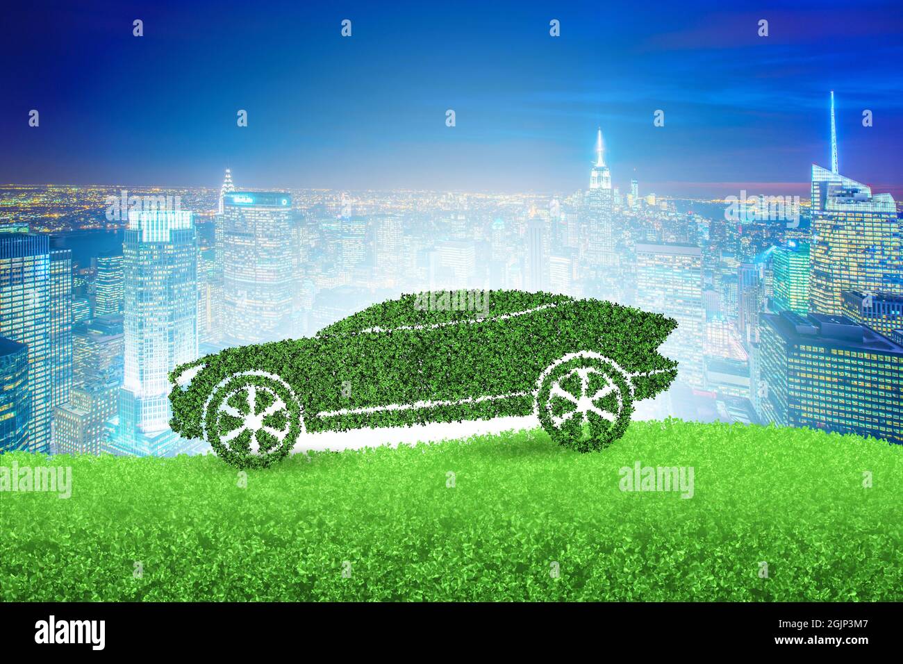 Concept of the ecological electric car Stock Photo - Alamy