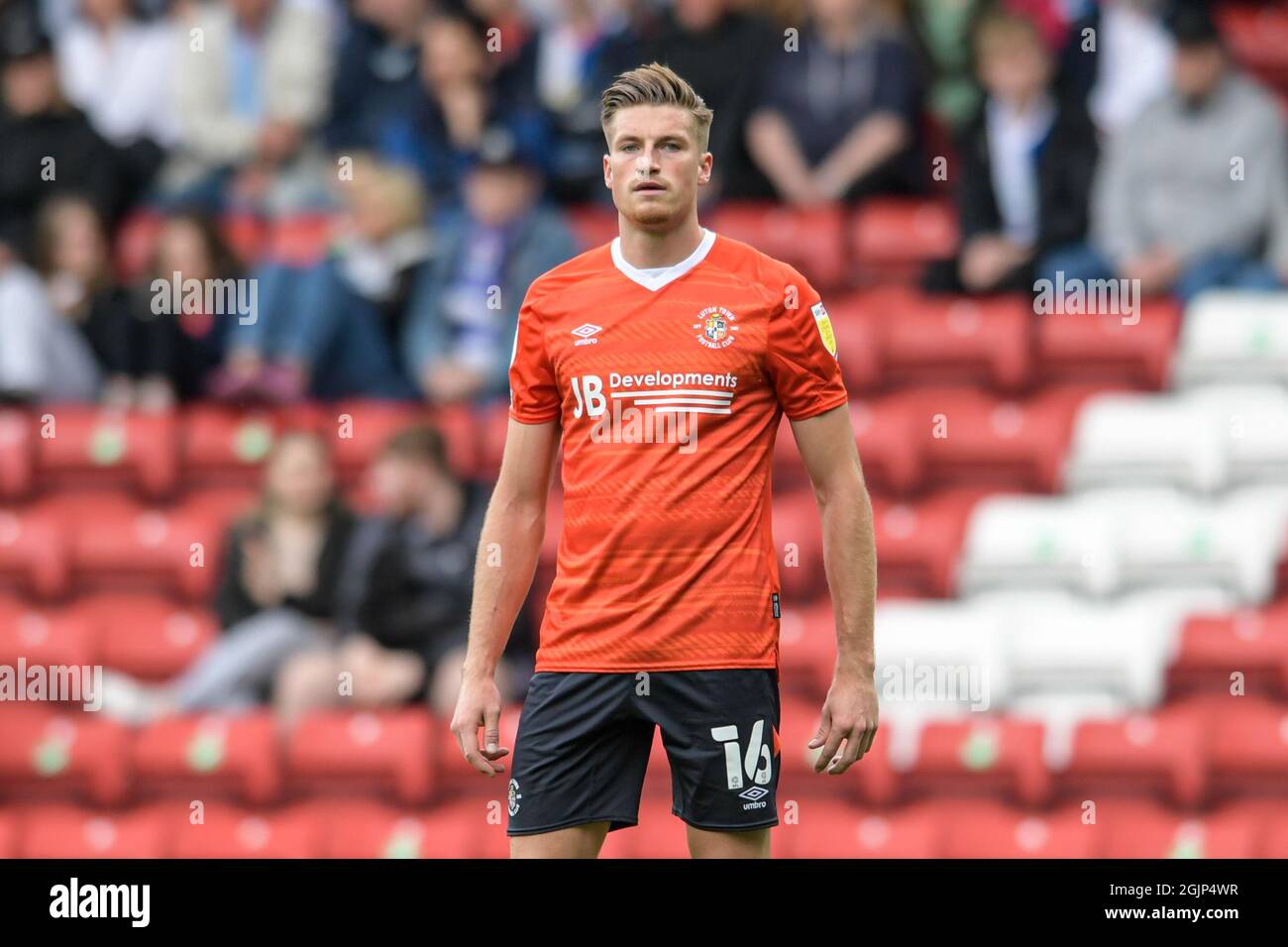 Reece Burke #16 of Luton Town in action during the game Stock Photo - Alamy