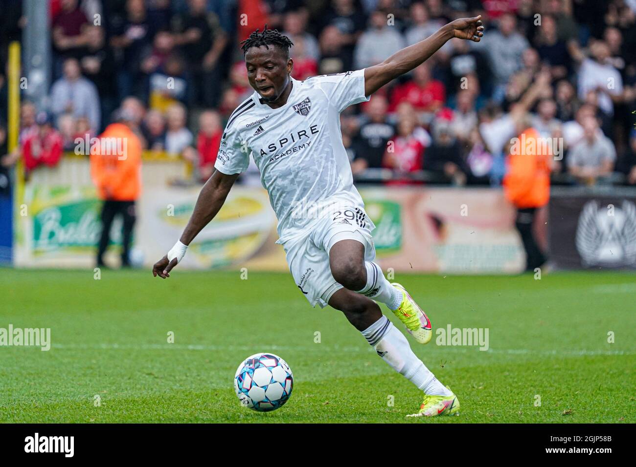 EUPEN, BELGIUM - SEPTEMBER 11: Isaac Nuhu of KAS Eupen during the ...