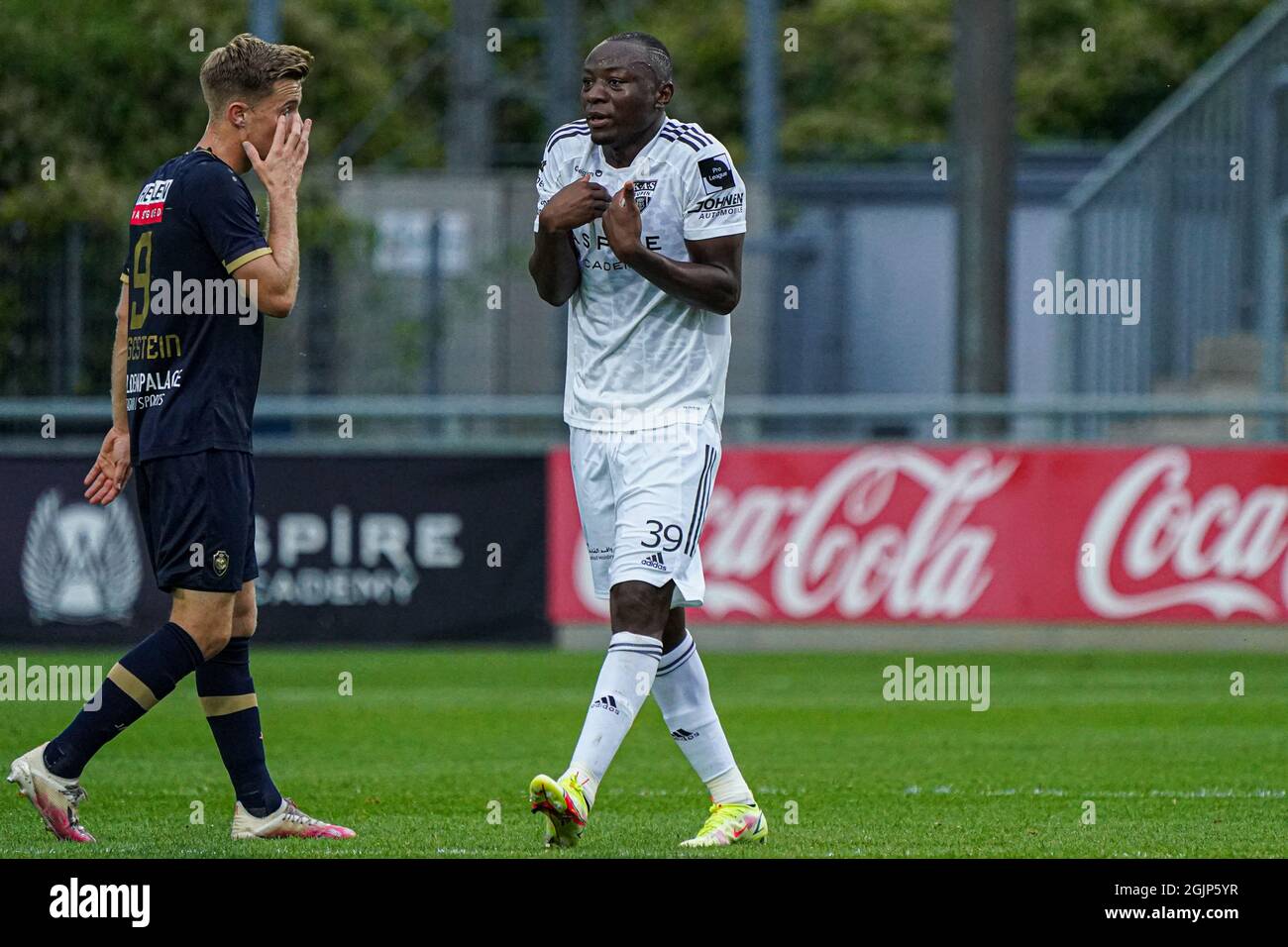 EUPEN, BELGIUM - SEPTEMBER 11: Edo Kayembe of KAS Eupen during the ...