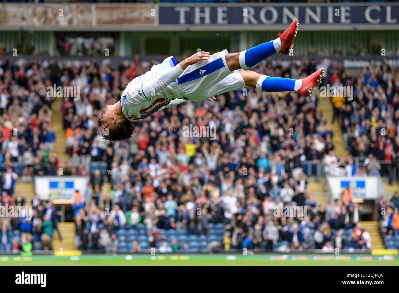 Tyrhys Dolan #10 of Blackburn Rovers celebrates scoring a goal to make ...