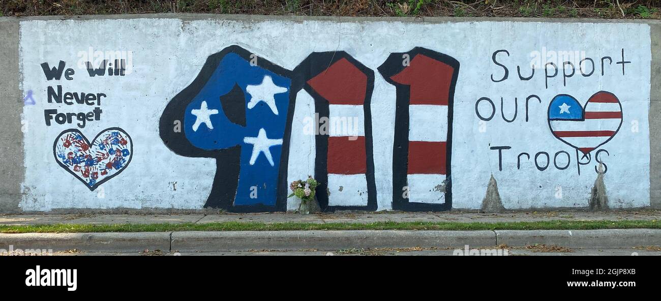 9 11 memorial graffiti hi-res stock photography and images - Alamy