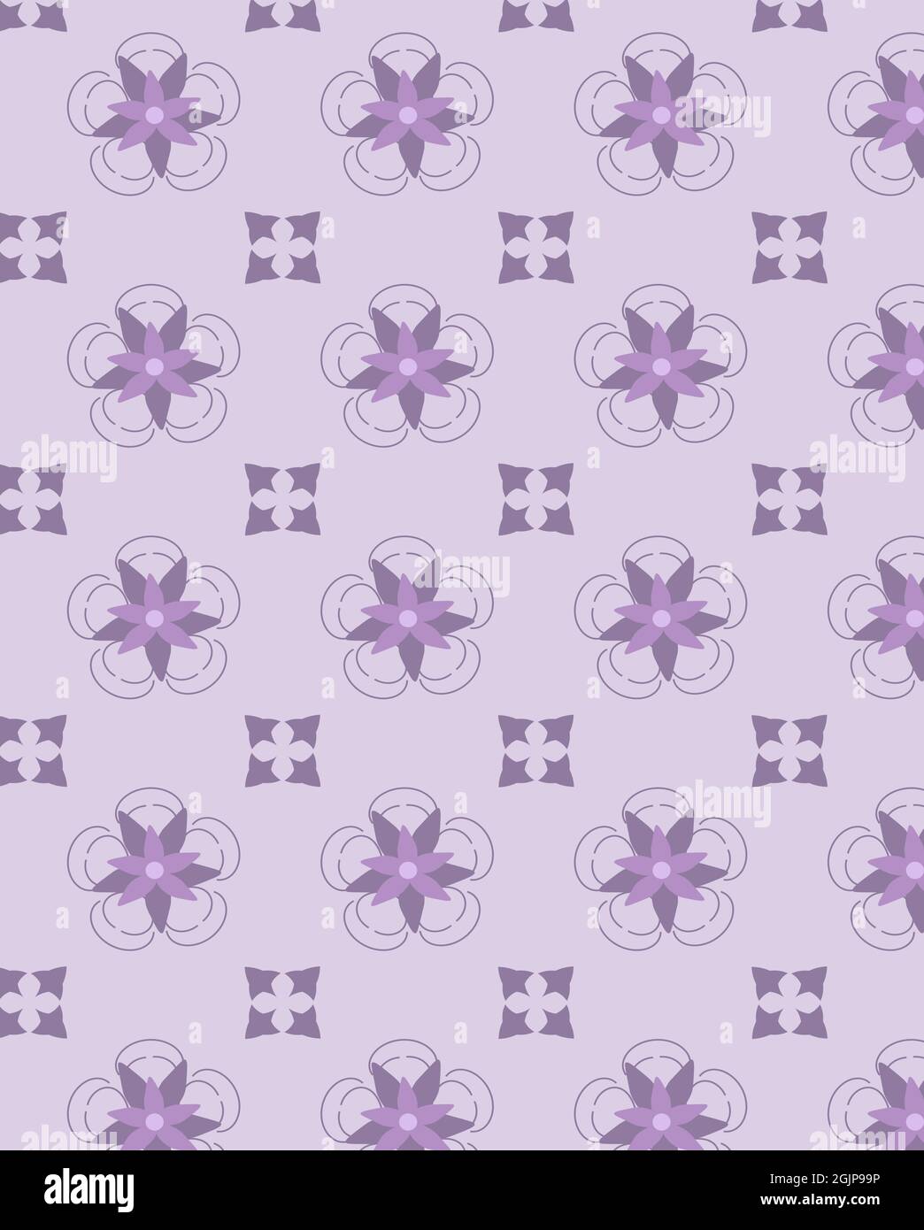illustration of light purple floral pattern Stock Vector Image & Art ...